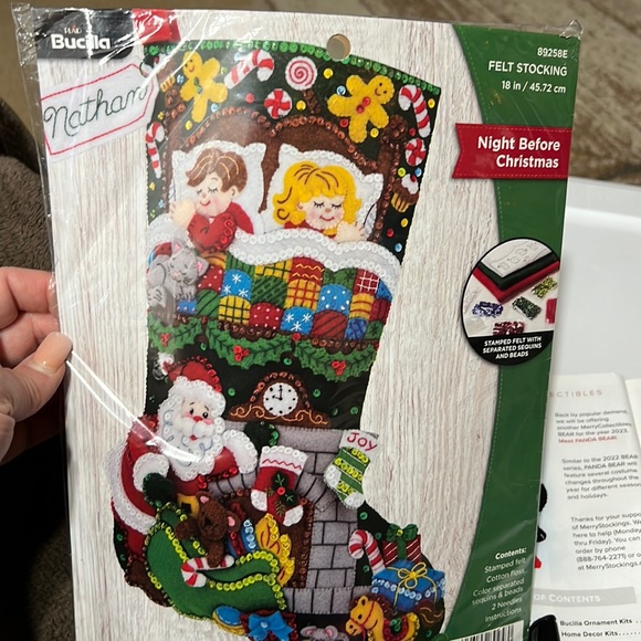 Bucilla | Holiday | Bucilla Night Before Christmas Felt Stocking Kit 2 ...